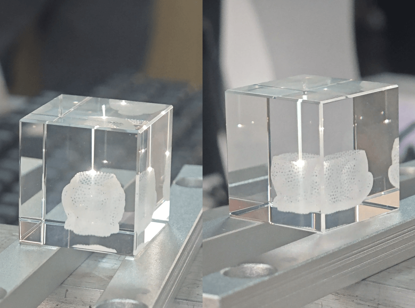 Subsurface Crystal Engraving - UV Laser Marking Sample - Kuntai